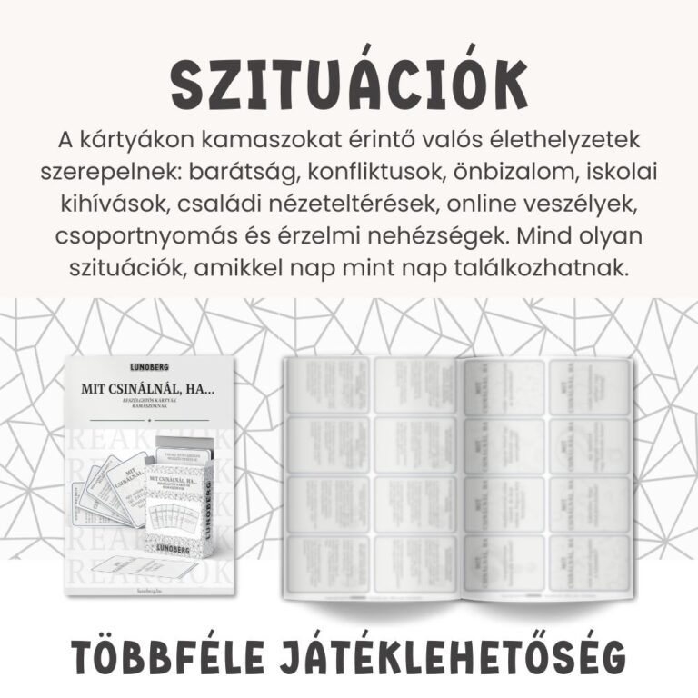 Mit csinálnál, ha... beszélgetős kártyák kamaszoknak - Lunoberg